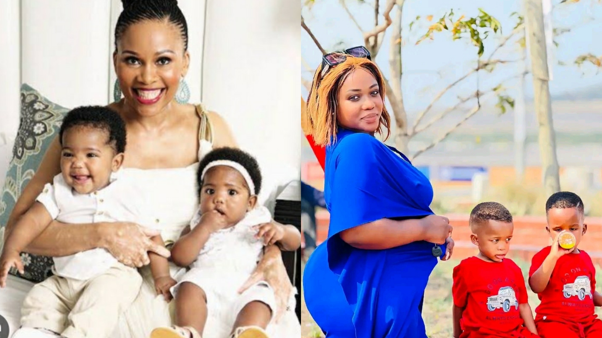 7 Mzansi celebrities with their Twin Children - Southern African Celebs